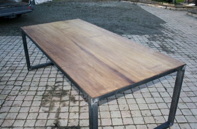 Création table style industriel sur mesure en bois et métal – BROCANTETENDANCE