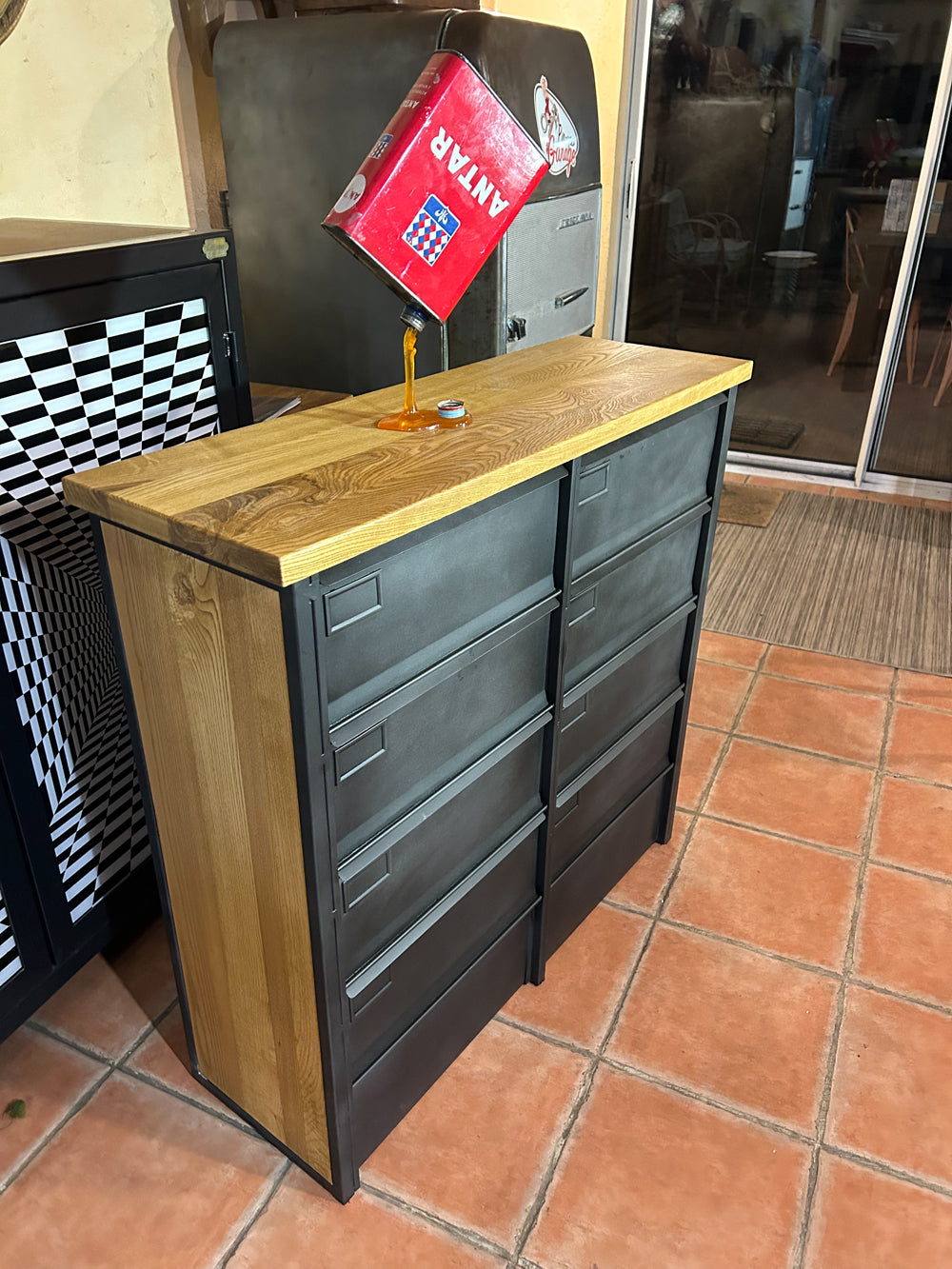 Meuble à 8 clapets Roneo 1960 meuble industriel vintage – BROCANTETENDANCE