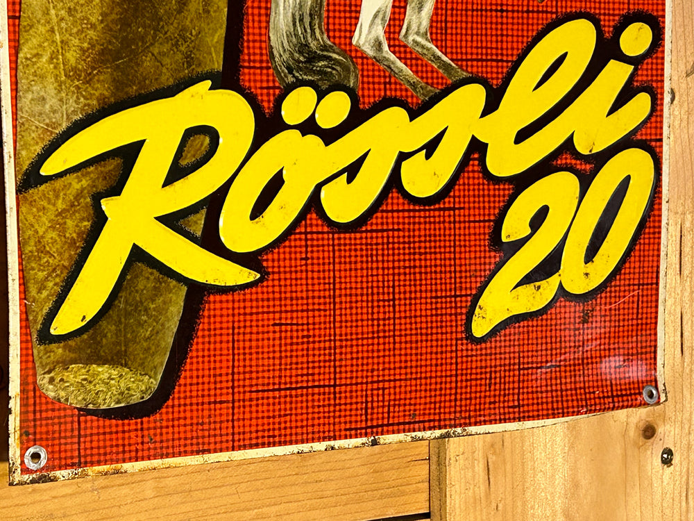 Plaque tôle cigares ROSSLI décoration bar cafe vintage – BROCANTETENDANCE