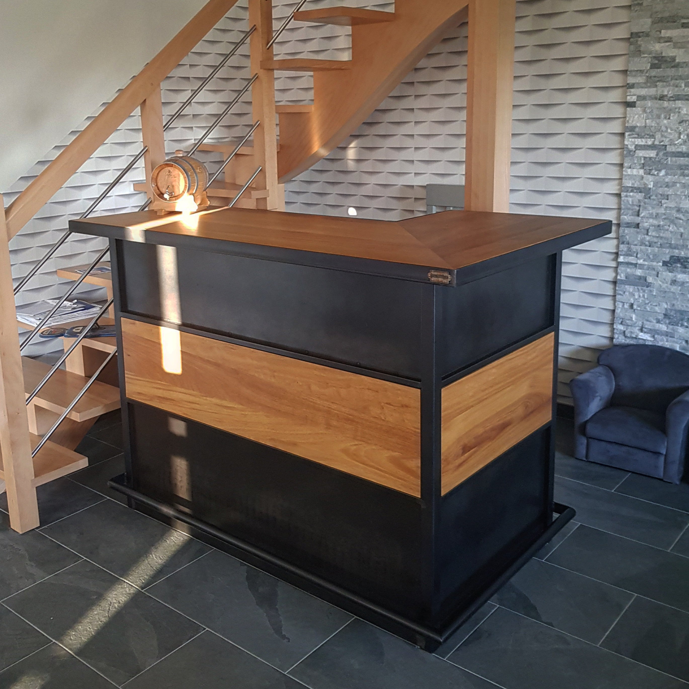 Buffet / comptoir industriel sur mesure – BROCANTETENDANCE