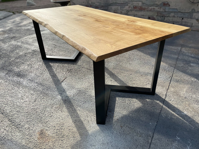Table à manger design industriel sur mesure en bois et métal – BROCANTETENDANCE